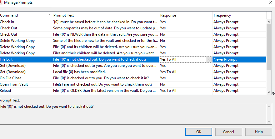 AutoCAD file which was opened read only from Vault is checked out ...