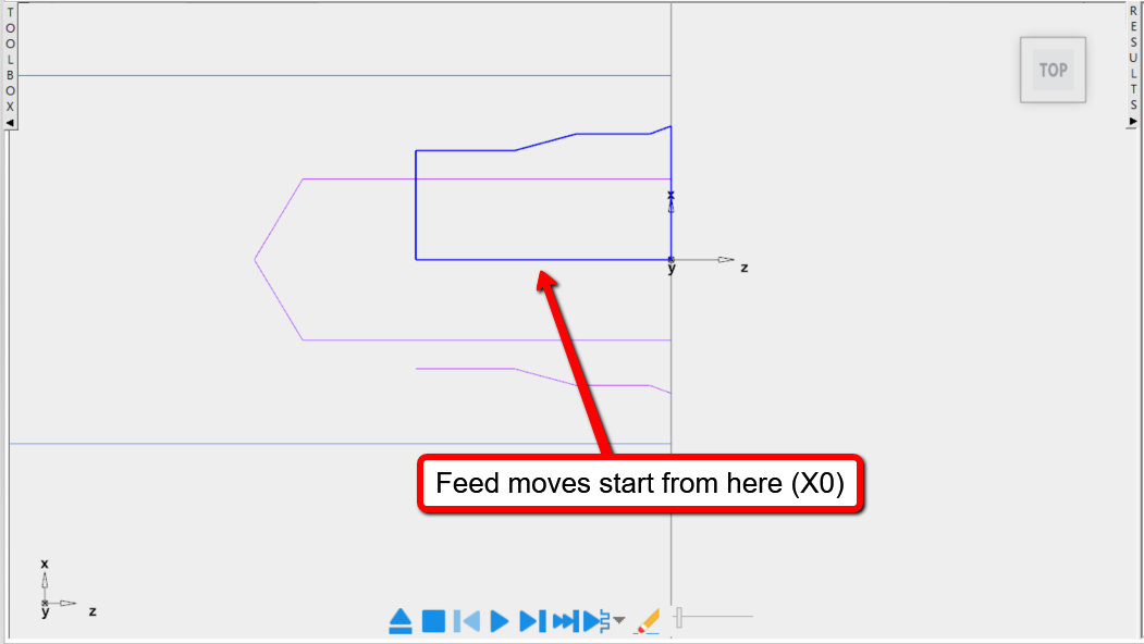 FeatureCAM에서 보어링 피쳐의 시작 위치를 변경하는 방법