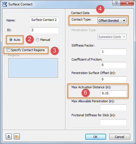 How to set up automated contact with shell elements in Nastran