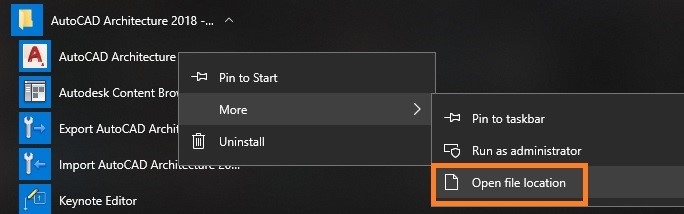How to set AutoCAD Architecture and AutoCAD MEP to open with a specific ...