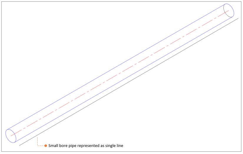 How to display small bore pipe as single line on orthographic drawings ...