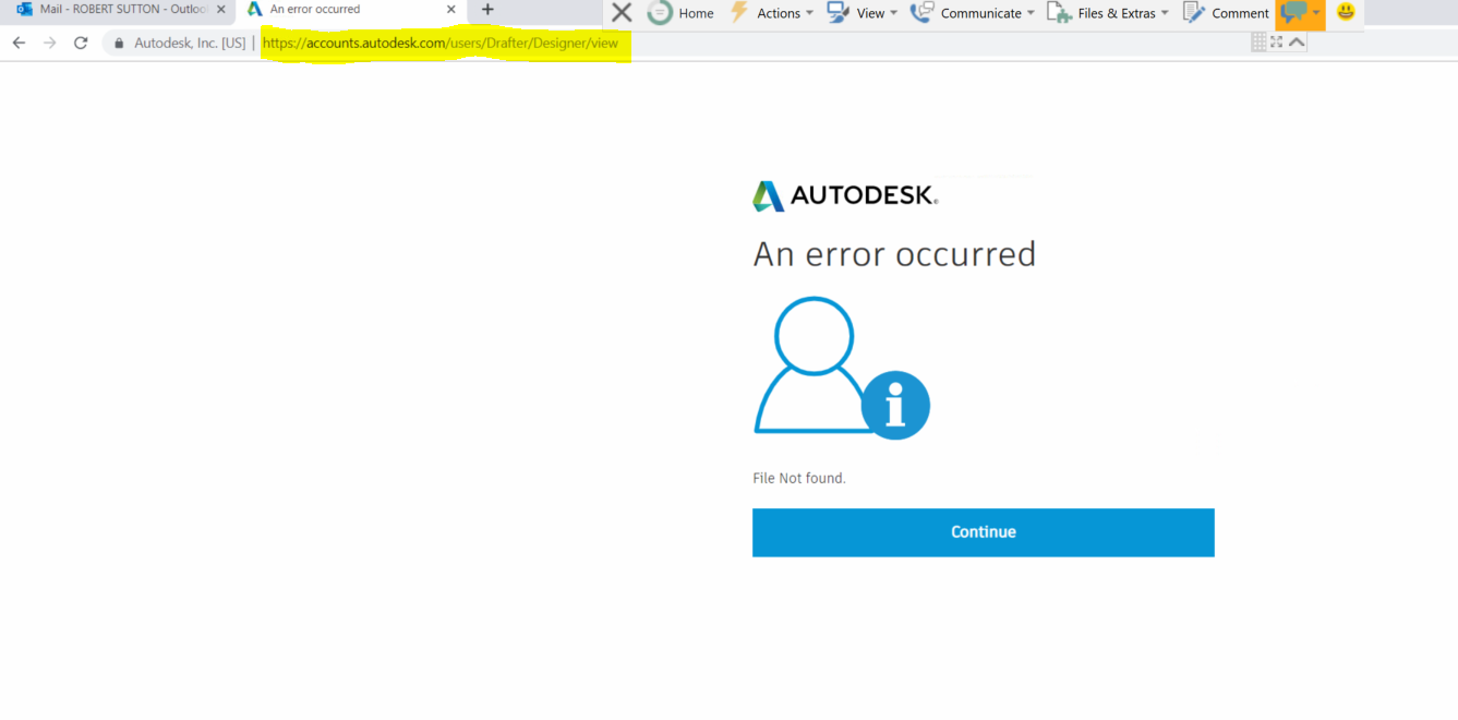 Autodesk Account sign in looping issue