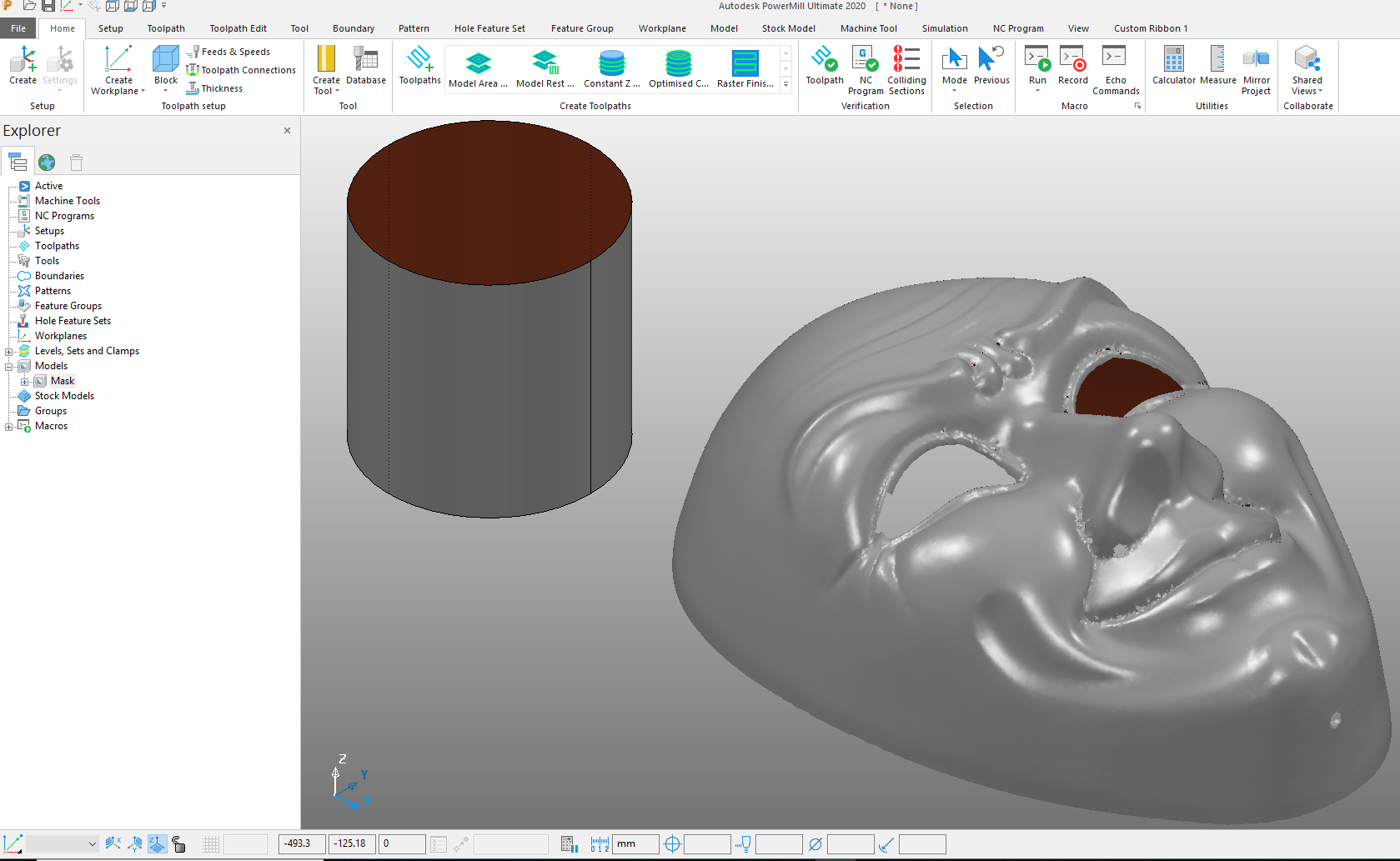 如何从PowerShape for PowerMill中导出同时包含三角形和曲面的模型。