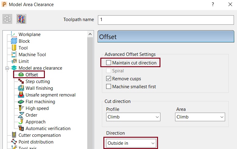 How to minimize tool retracts in Model area Clearance toolpath in PowerMill