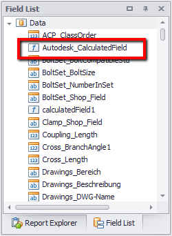 How to create calculated fields in the AutoCAD Plant 3D Report Creator