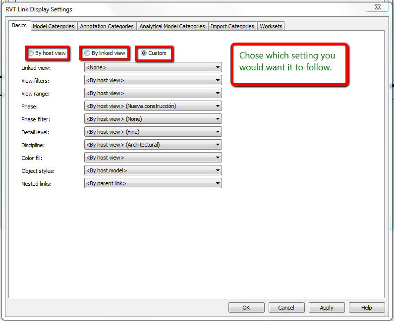 Revit: Changing visibility of linked model
