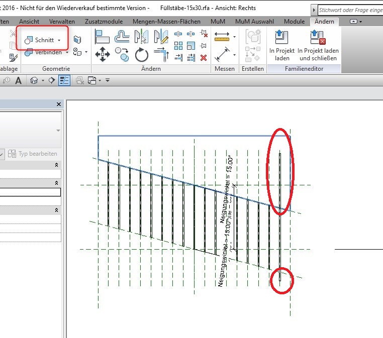 All group instances of a void array do not cut the host in Revit