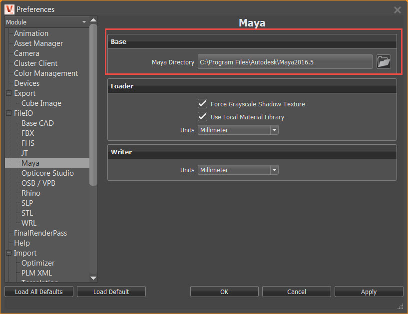 Maya files cannot be imported into VRED