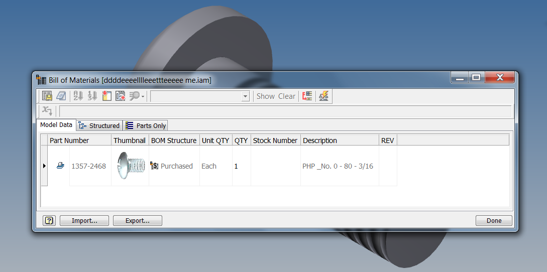 How to edit Part Number and Description in Content Center Library in Inventor