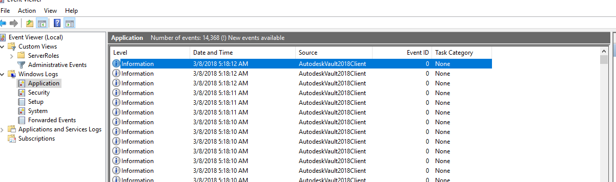 How to enable Event Viewer logging in the Vault Client