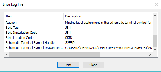 "Missing level assignment in the schematic terminal symbol" when trying ...