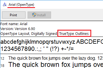 OpenType PostScript font compatibility in AutoCAD