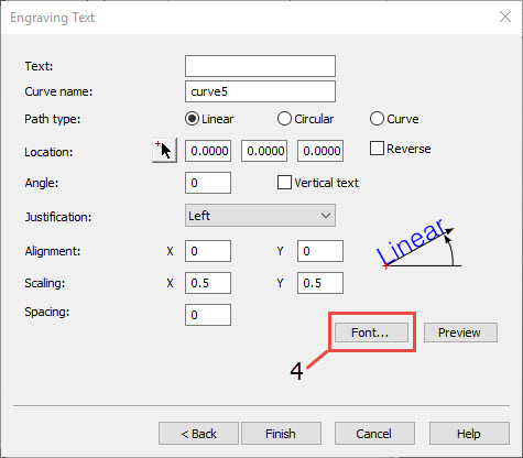 Creating single line text in FeatureCAM