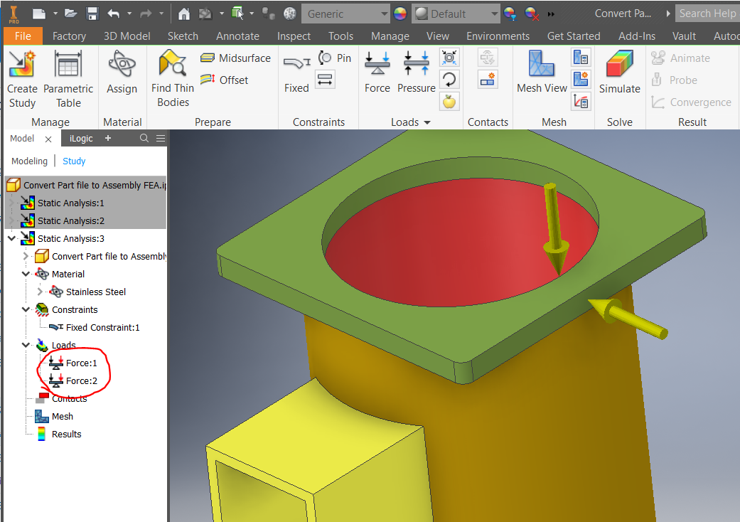 Cannot manipulate order of stress analysis studies in the Inventor ...