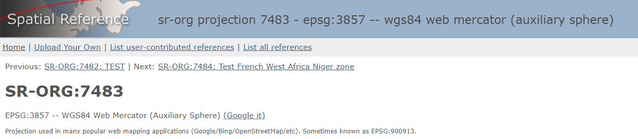 Wgs 1984 Major Auxiliary Sphere Geographic Coordinate System