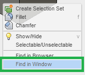 How to fill the view window with a selected part of an object in Fusion.