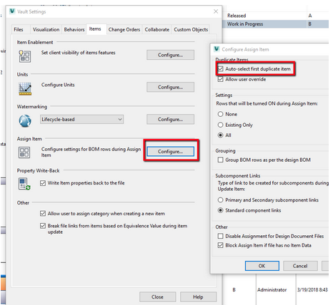 How To create links to already existing Items in Autodesk Vault Professional