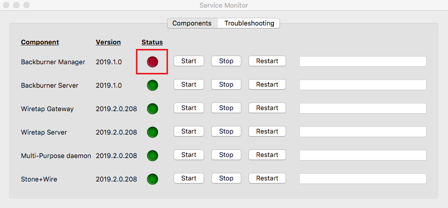 Unable to cache, render or export clips with Backburner in Flame