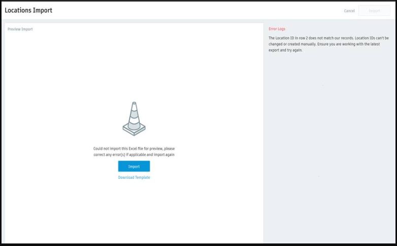 Could Not Import This Excel File For Preview When Attempting To Import An Excel File For