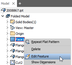 Error: "Flat pattern from body with overridden rule is not supported" in sheet metal parts in ...