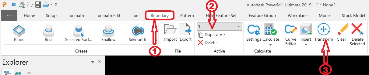 How to move the boundary or segment of the boundary and points in PowerMill