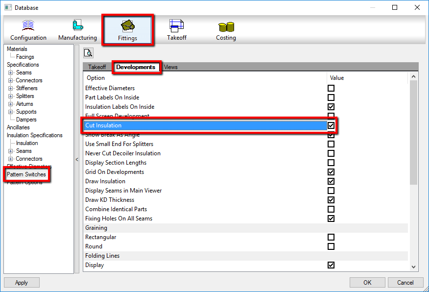 Unable to nest Insulation parts in CAMduct