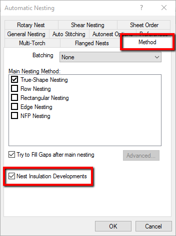 Unable to nest Insulation parts in CAMduct