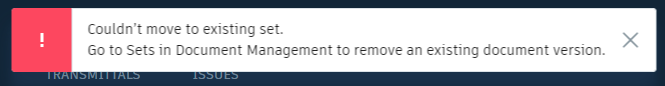 Upload errors when trying to add a document to a set in BIM 360 Document Management