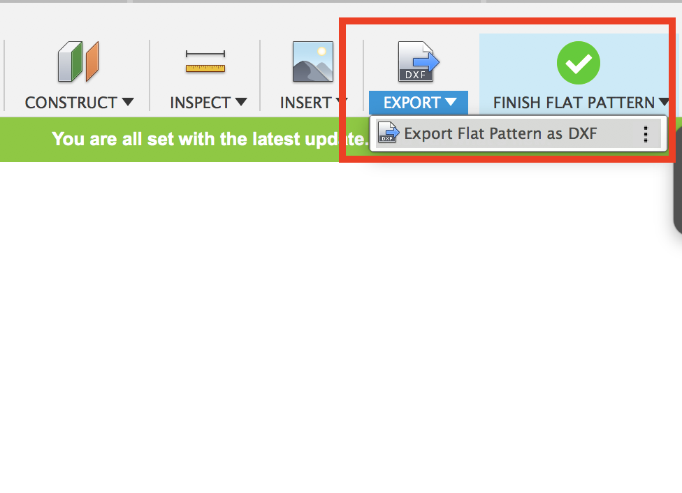 How to export DXF of sheet metal component in Fusion 360