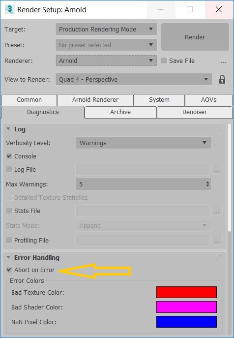 "[Arnold]: [texturesys] ImageInput::create() called with no filename - Invalid image file" when ...