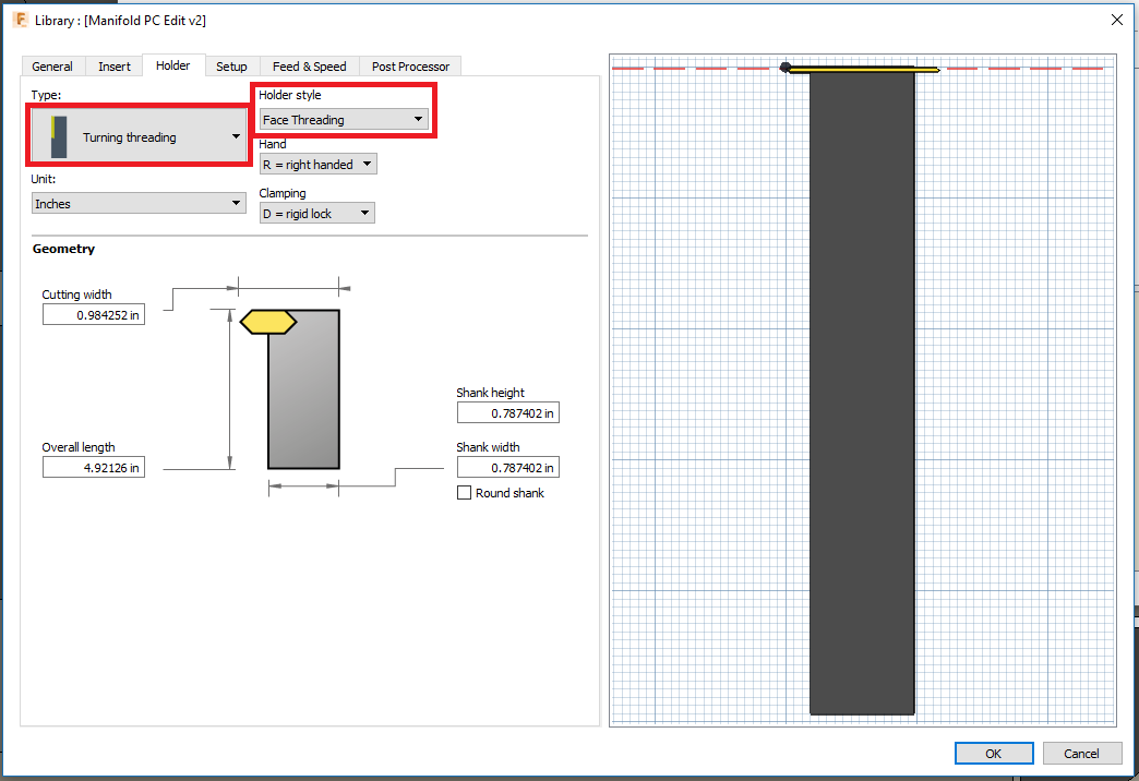 How to create internal turning threading tools in Fusion