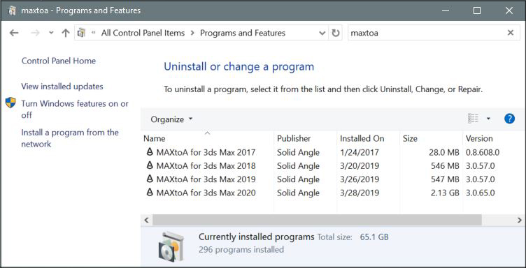Error: "INF Adapter returned unexpected code -2 for "C:\Program files\Autodesk\3ds Max 20xx ...