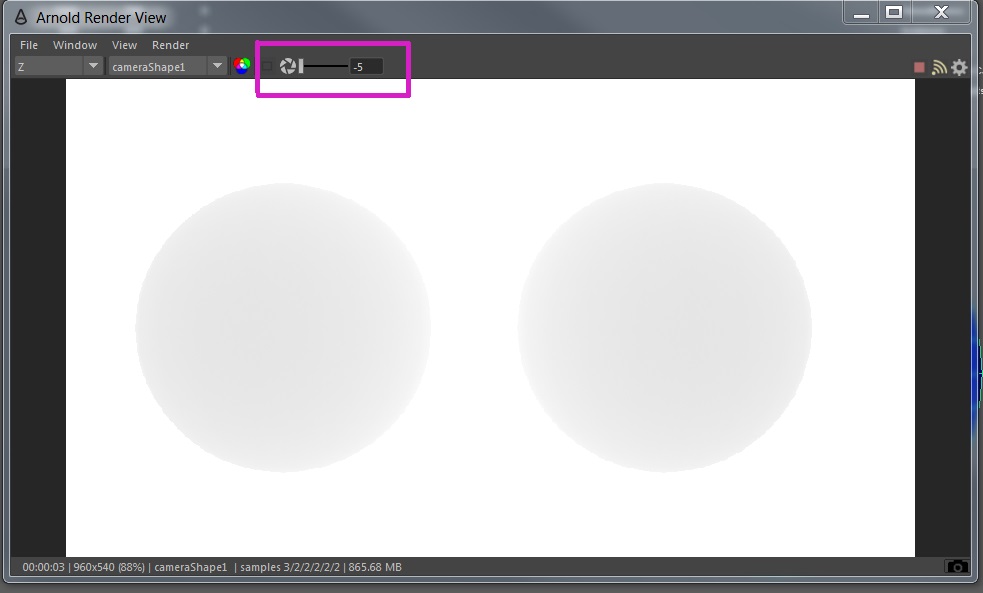 Built-in ZDepth AOV in Arnold shows solid white in the Arnold render view