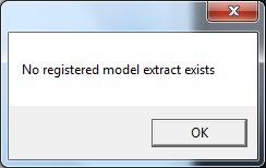 Error "No registered model extract exists" when try to create DRAWING ...