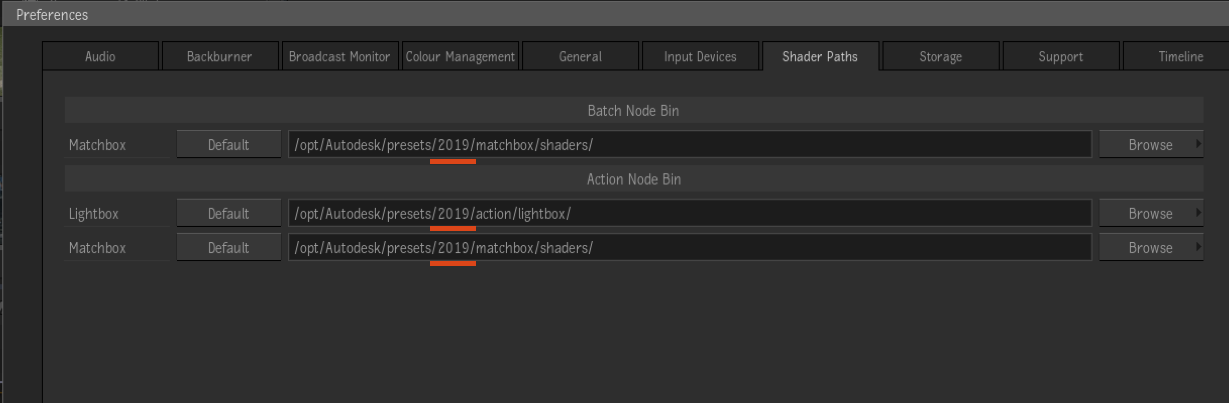 Missing Matchbox and Lightbox nodes from Node bin in Flame
