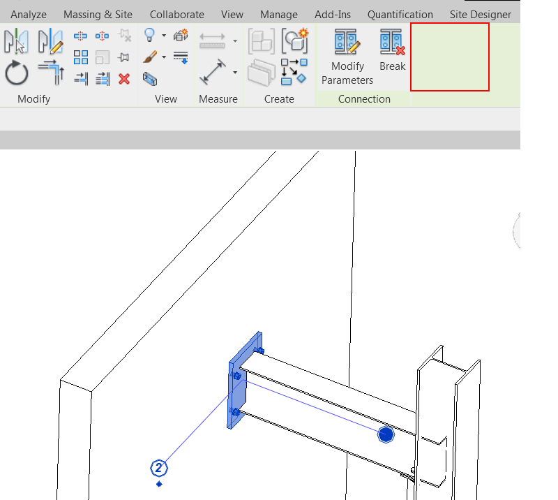 Cannot customize structural steel connection connected to concrete walls in Revit