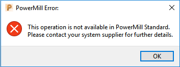 Towards line will not calculate in PowerMill Standard