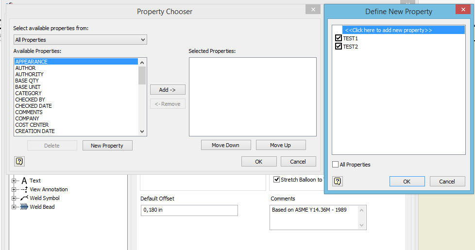 Inventor: Properties lost when create new property in balloon style ...