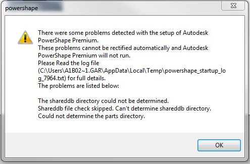 Cómo reparar la shareddb corrupta en PowerShape
