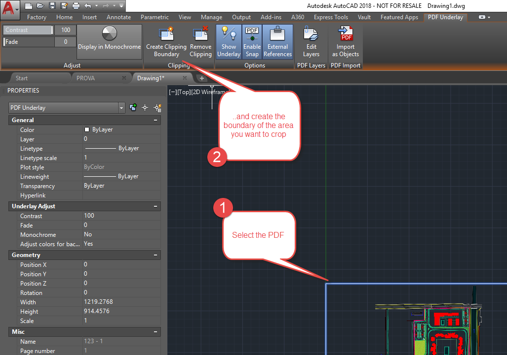 How Do I Insert And Crop A PDF Into A Dwg AutoCAD 2018 Autodesk Knowledge Network