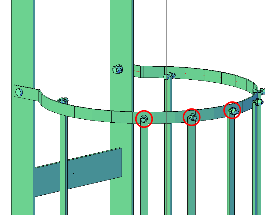 Advance Steel: Cage ladder - incorrect band length when using bolted ...