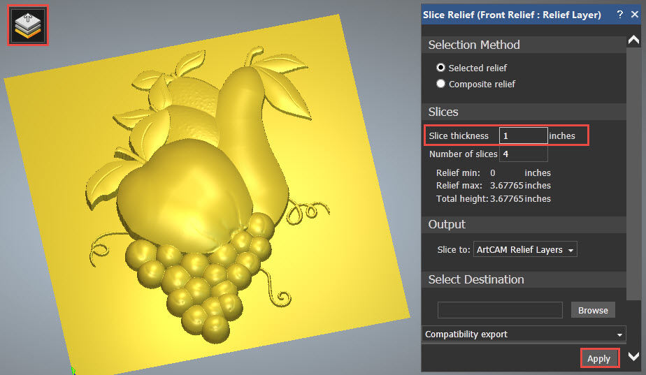 How do you make slices model in Z for machining in ArtCAM