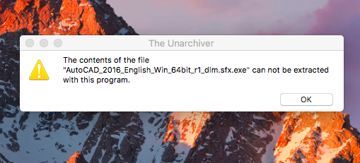 "The content of the file... can not be extracted with this program ...