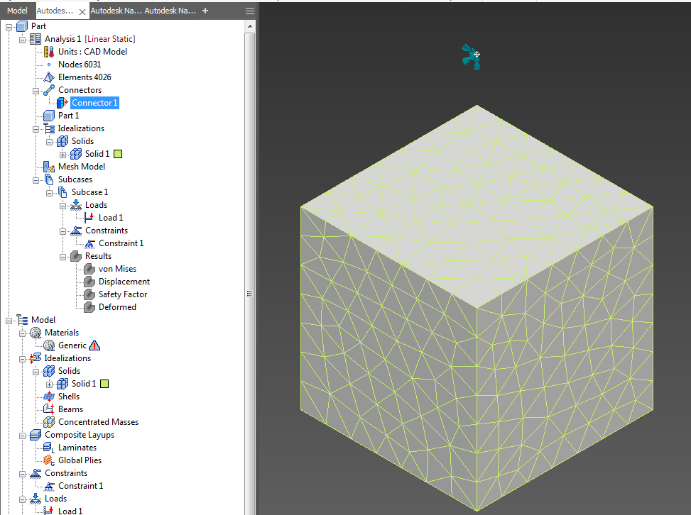 Nastran In Cad Rigid Elements From Nastran In Cad 2017 And 2016 Model Disappears When Opened In
