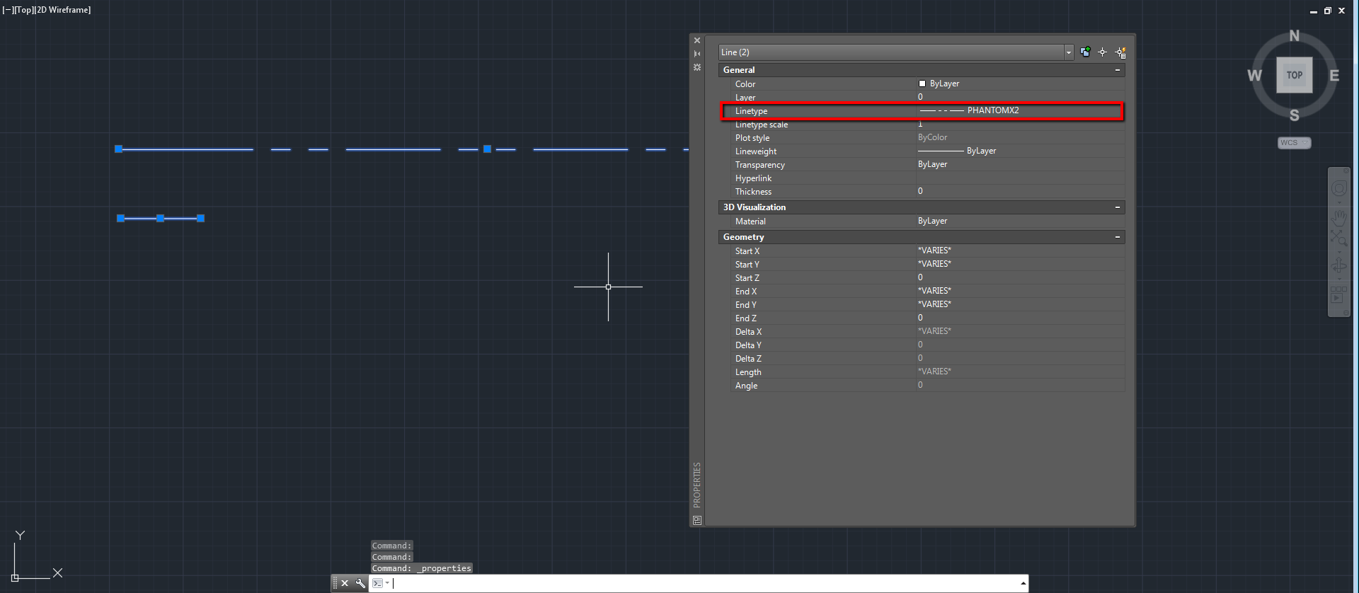 Lines with same linetype are displayed different in AutoCAD