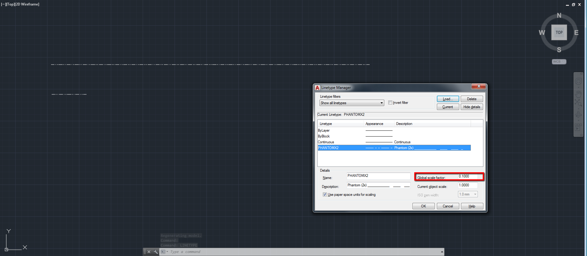 Lines with same linetype are displayed different in AutoCAD