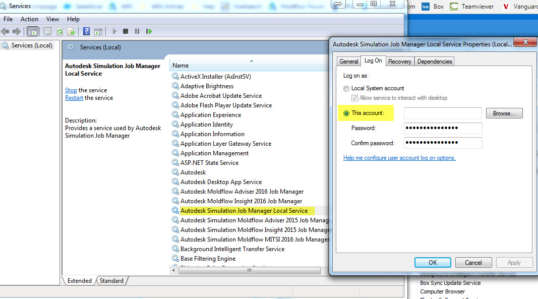 Moldflow 分析停滞在上载状态，无法在 Simulation Job Manager 中继续