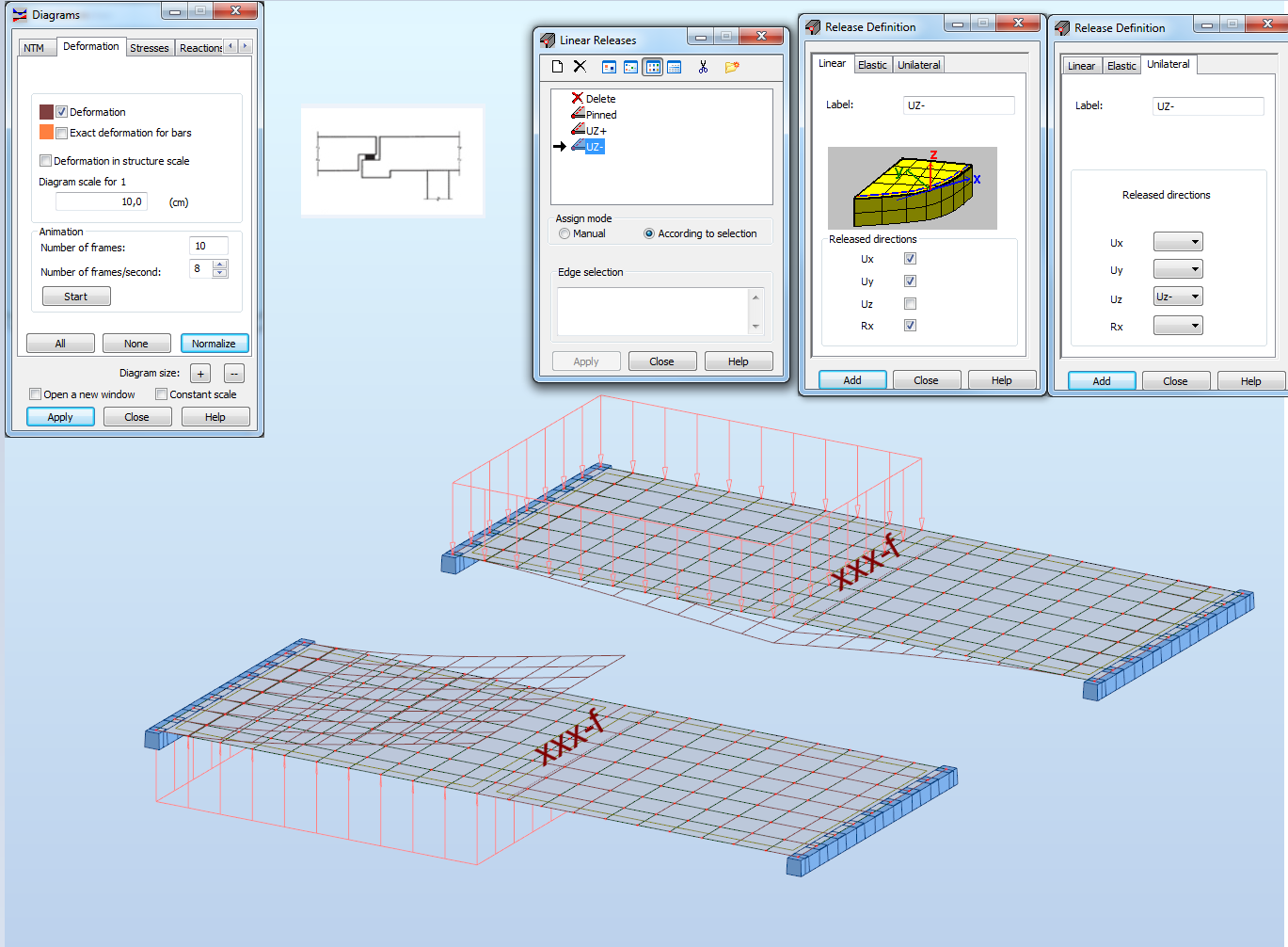 ROBOT - how to define slab with only vertical load transfer to a part ...