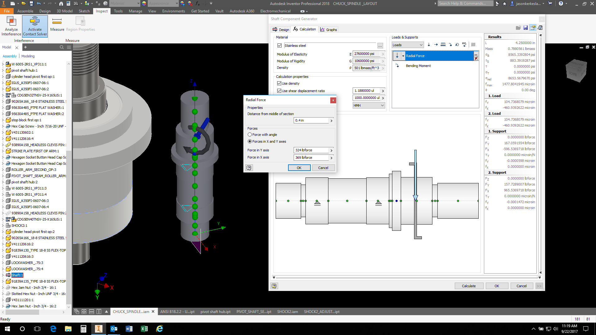 与右手法则相比，Inventor 轴生成器力和力矩矢量显示不正确