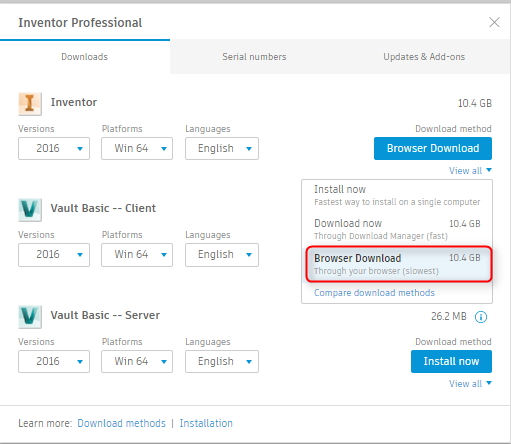 Inventor 2016 Installation error